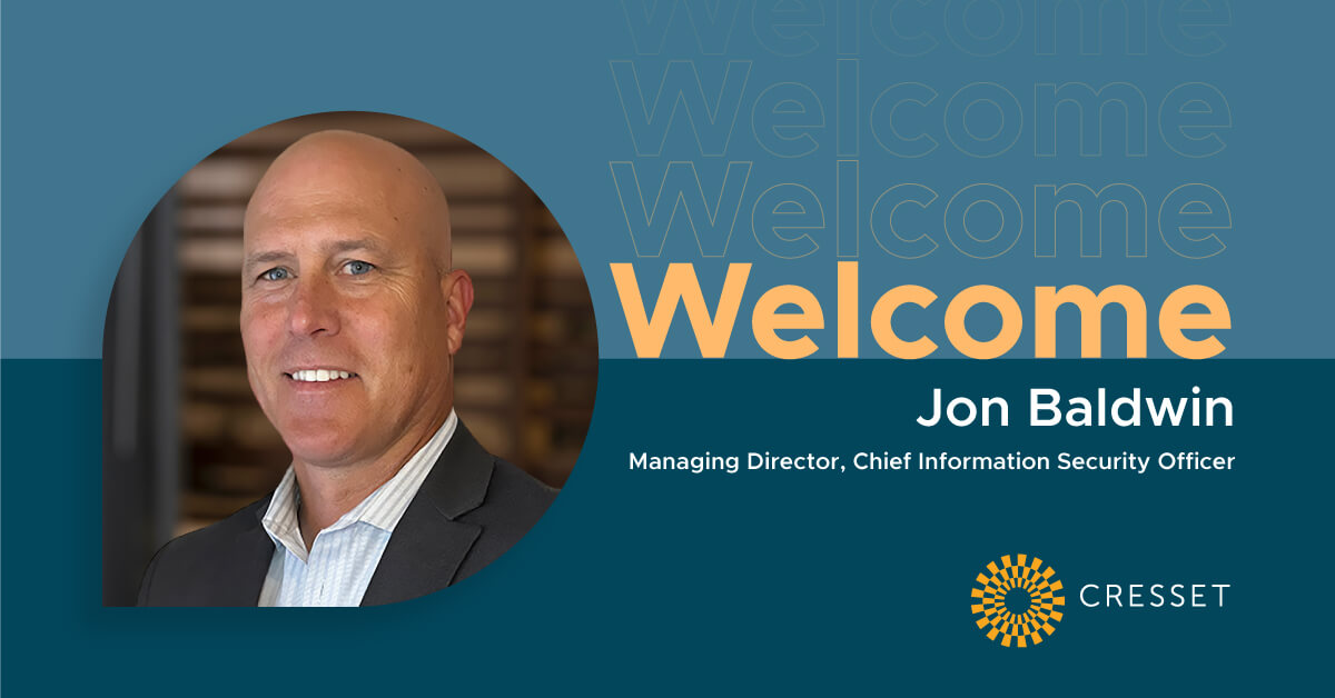 Cresset Hires Jon Baldwin as Chief Information Security Officer